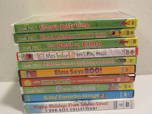 SESAME STREET 12 DVD LOT ELMO P PRINCESS FOLLOW THAT BIRD CHRISTMAS ...