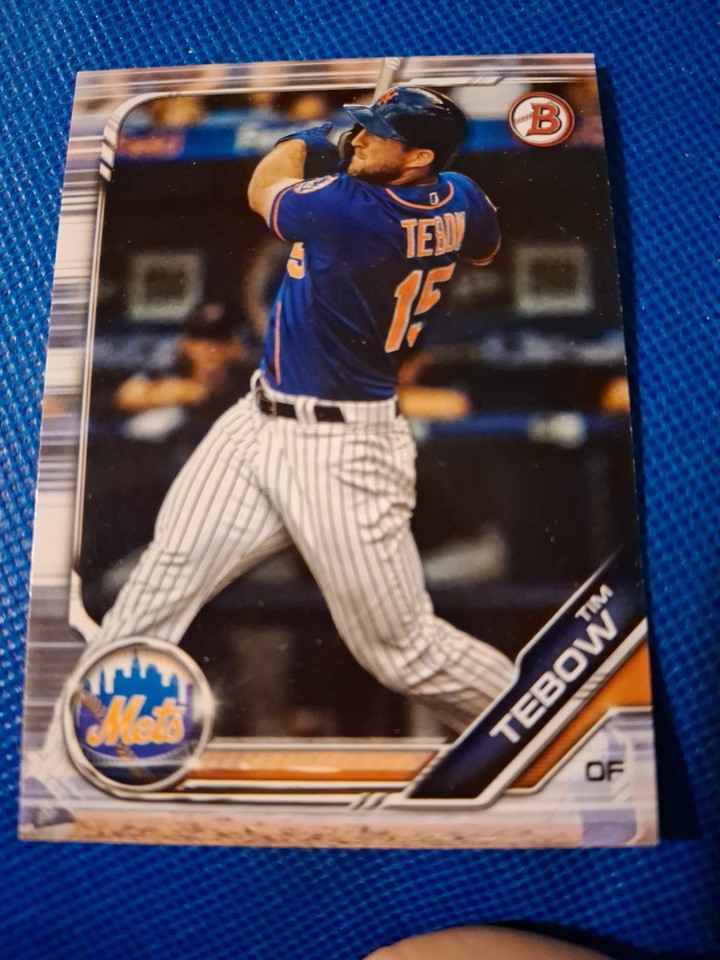 2019 TIM TEBOW BOWMAN DRAFT BASEBALL ROOKIE CARD RC #BD-92 NY METS ...