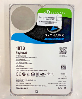 Seagate SkyHawk ST10000VX0004 10TB 7.2K SATA 6Gbps 3.5"Internal Hard ...