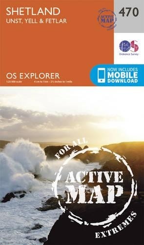 Shetland - Unst, Yell and Fetlar (Map) OS Explorer Active Map | eBay