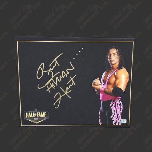 Bret Hart signed 11x14 Printed Canvas (w/ Beckett) | eBay