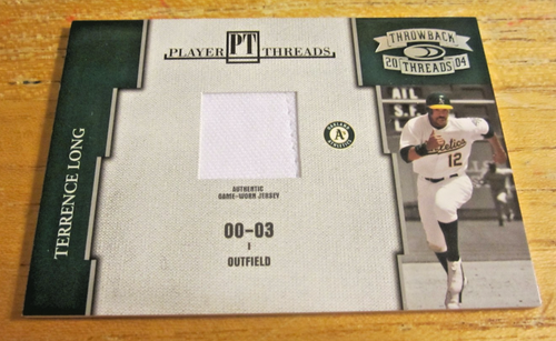 Terrence Long 2004 Throwback Threads Player Threads #70 #'d 077/250 ...