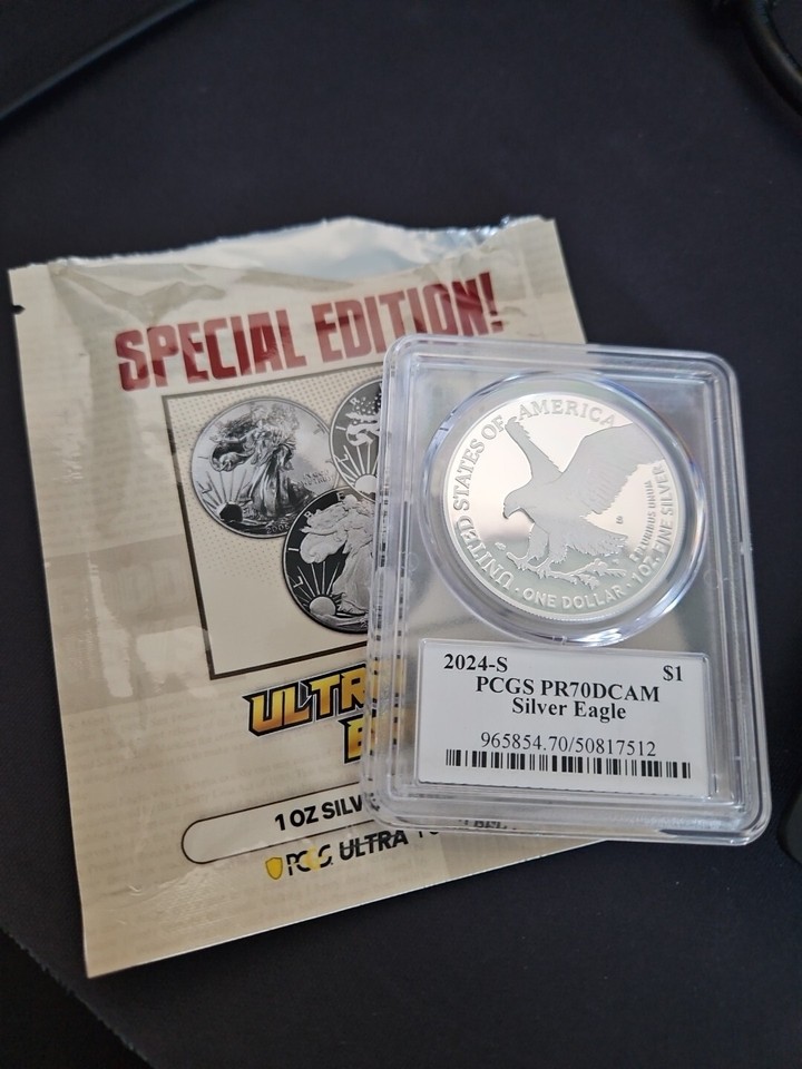 2024 Silver Eagle Ultra Breaks PCGS MS70 Ultra Label Special Edition | eBay