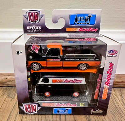 1/64 Autozone M2 Machines Auto Lift Ford Econoline and F-250 Ranger | eBay