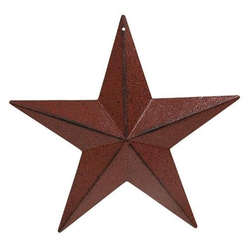 NEW Primitive Barn Star BURGUNDY Dimensional with Black Accents Metal 7 ...