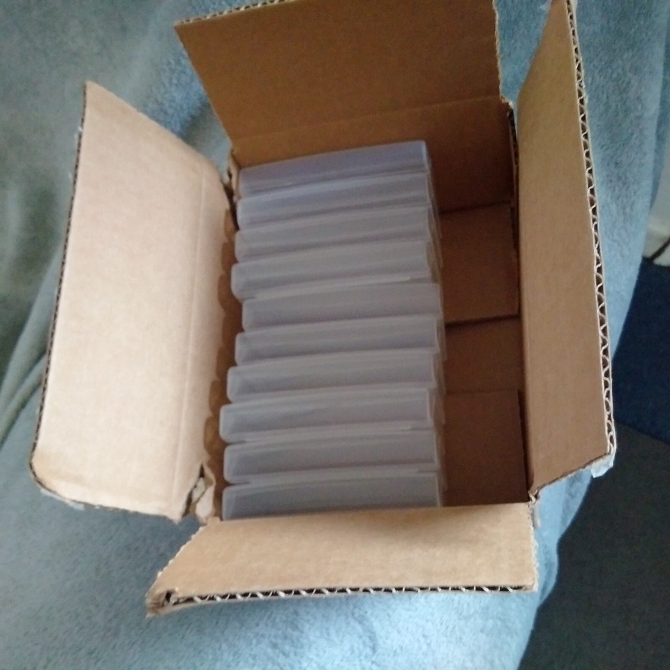 Lot of 10 Empty Extra Gum Containers -- Clear Plastic Hinged Lid ...