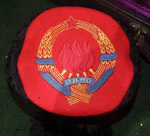 Post WWII Embroidered Yugoslavian Partisan Veteran Traditional Serbian ...