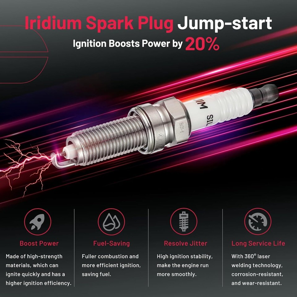 4 Ignition Coil Pack UF611 and Iridium Spark Plug For 2015-2017 Kia ...