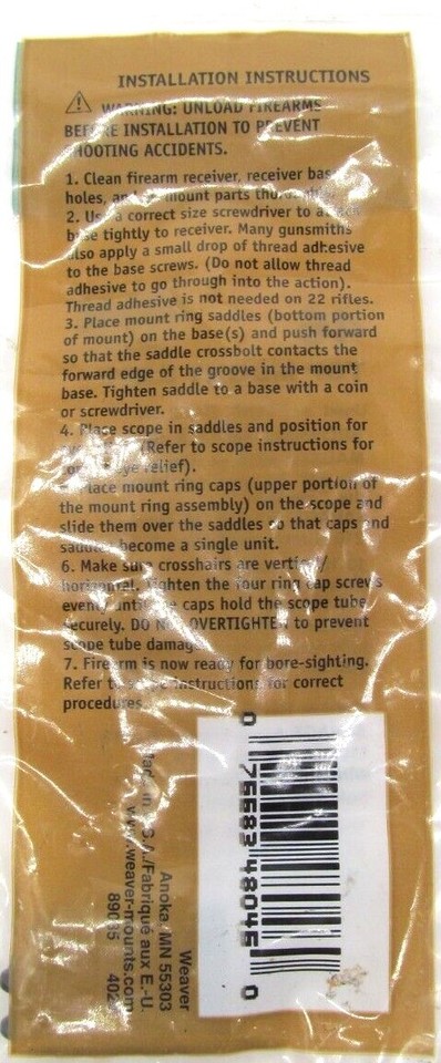 Weaver Detachable Top Aluminium Scope Mount Base #46 Browning Gloss ...