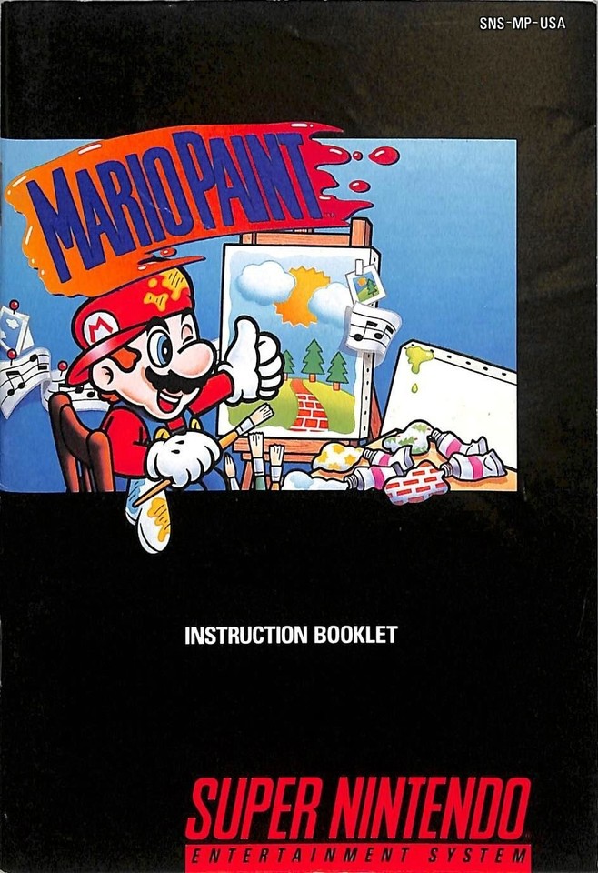 Mario Paint (1992) Nintendo SNES Cartridge + Manual | eBay