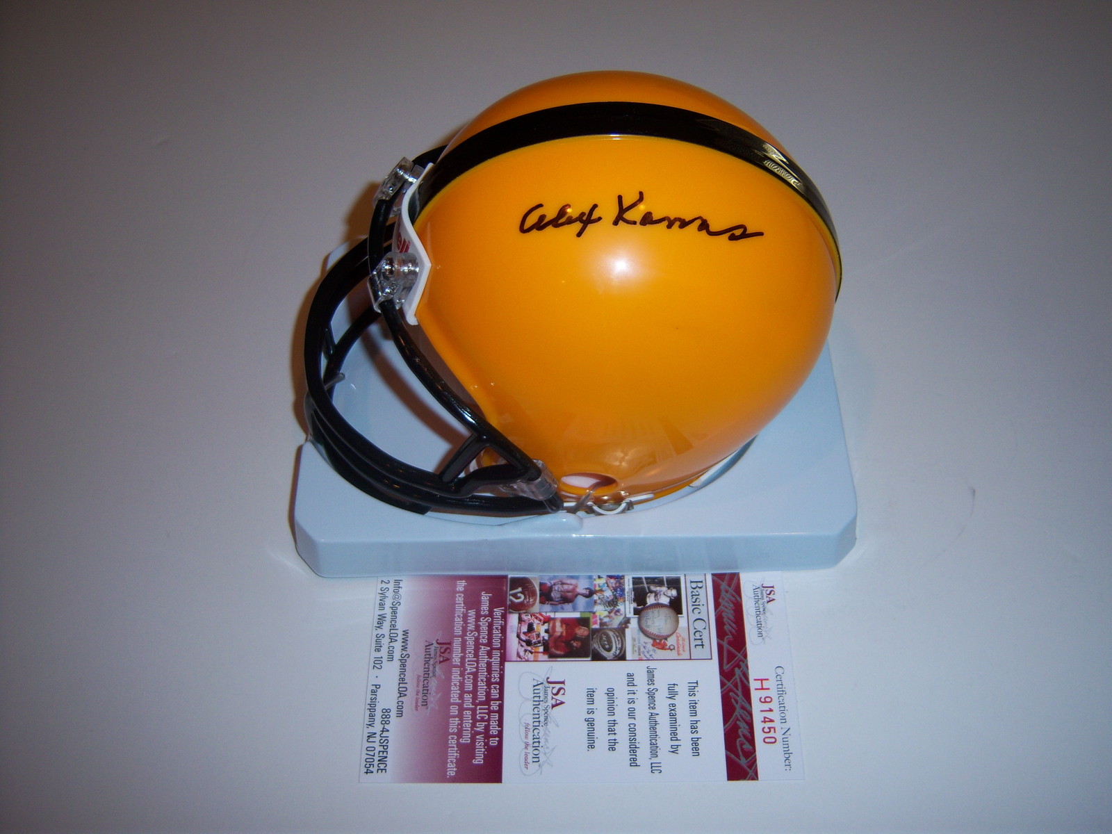 ALEX KARRAS IOWA HAWKEYES,DETROIT LIONS LAST ONE JSA/COA SIGNED MINI ...