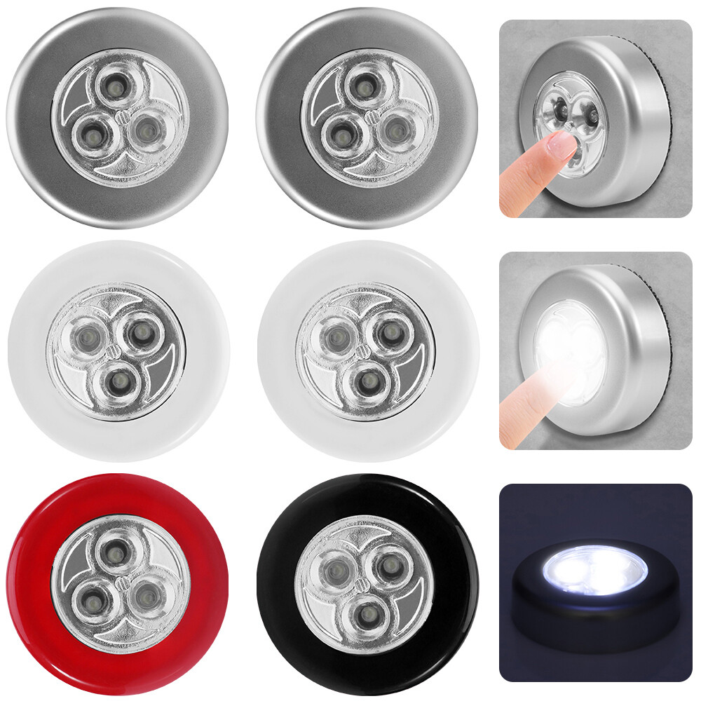 1-8Pack LED Touch Push Light Self-Stick On Click Battery Button Spot ...