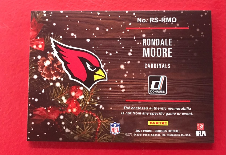 2021 Panini Donruss Rondale Moore Rookie Holiday Sweaters Patch RS-RMO ...