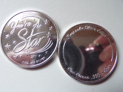 You're A Star Coin. 1 oz Fine .999 Silver. Exquisitely Custom Engraved ...