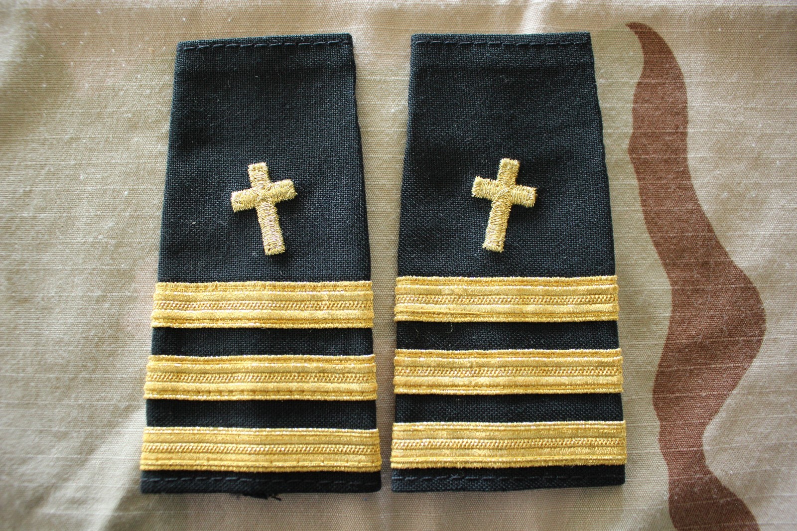 USN NAVY O-5 COMMANDER SERVICE DRESS SLIP-ON EPAULET SHOULDER SLIDE ...