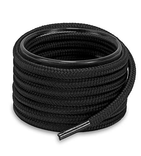 Shoemate Solid Color Round Shoe Laces for Sneakers, Boots 50"(127cm) 01 ...