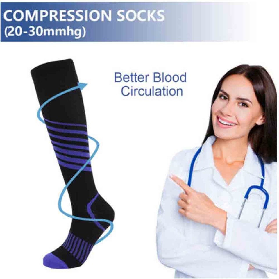 Compression Socks Copper Infused Support 20-30mmHg Graduated Calf Men ...