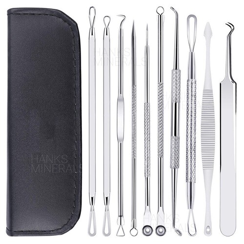 10-Piece Acne Tweezers Set Blackhead Pimple Remover Tool Blemish ...