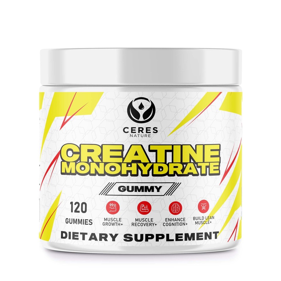 Ceres Nature Creatine Monohydrate Gummies, Lemon - 120ct, BB 8/25 - 2 ...