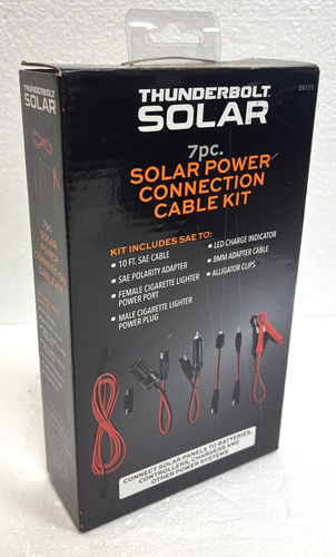 THUNDERBOLT SOLAR 7pc. SOLAR POWER CONNECTION CABLE KIT 59571 | eBay