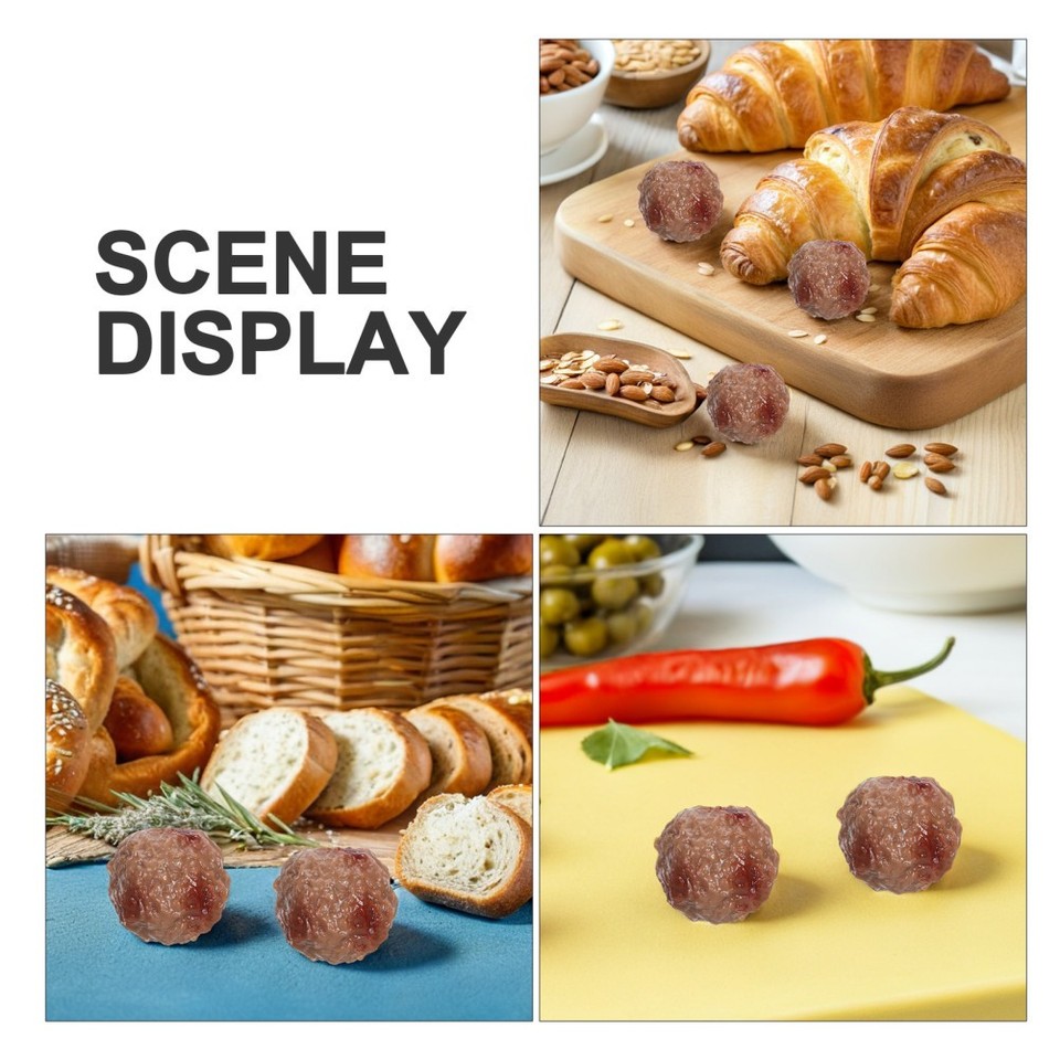 10 PCS Meatball Artificial Fake Food Realistic for Display Beef Photo ...