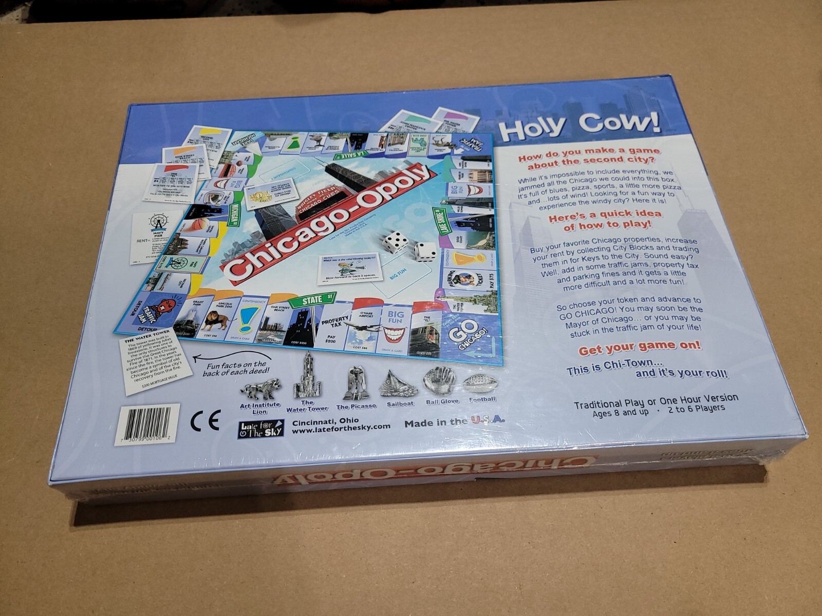 NEW Sealed Late For The Sky Chicago-Opoly Board Celebrating The Windy ...