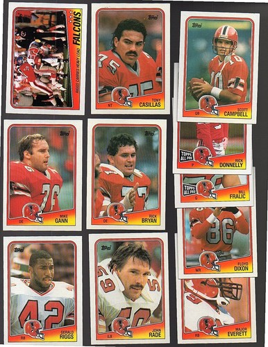 1985 1987 & 1988 Topps Football ATLANTA FALCONS Complete Team Sets | eBay