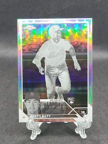 2023 Topps Chrome Brett Baty Negative Refractor Rookie Parallel SP Mets ...