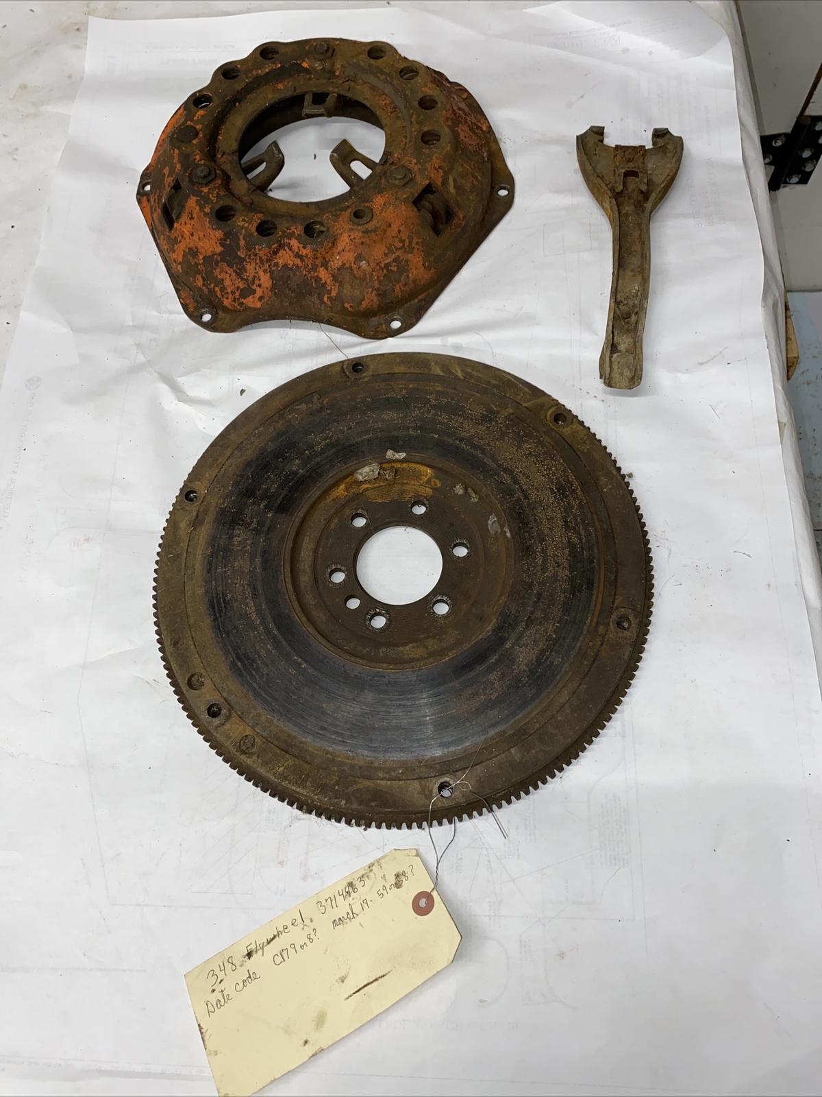 Gm 283/348 11" flywheel 3714463 Chevrolet 168 tooth Factory Original ...