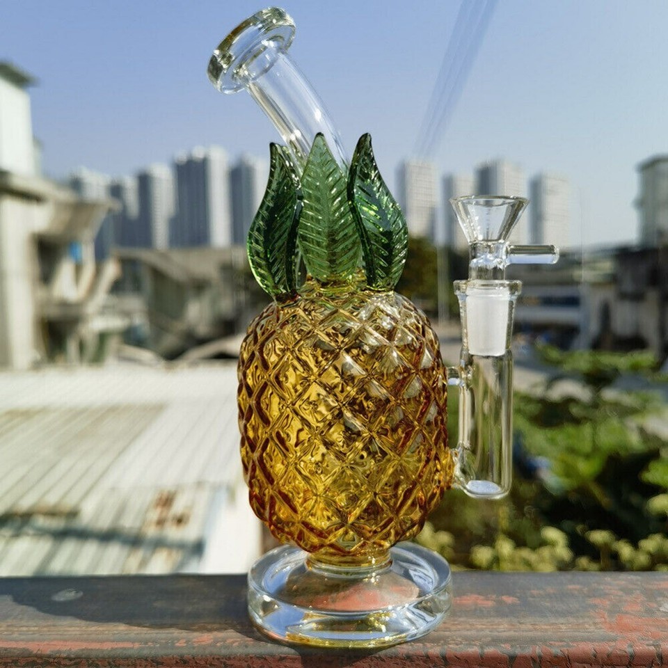8" Pineapple Shape Glass Bong Smoking Water Pipes Hookah Bongs W/ Glass Bowl | eBay