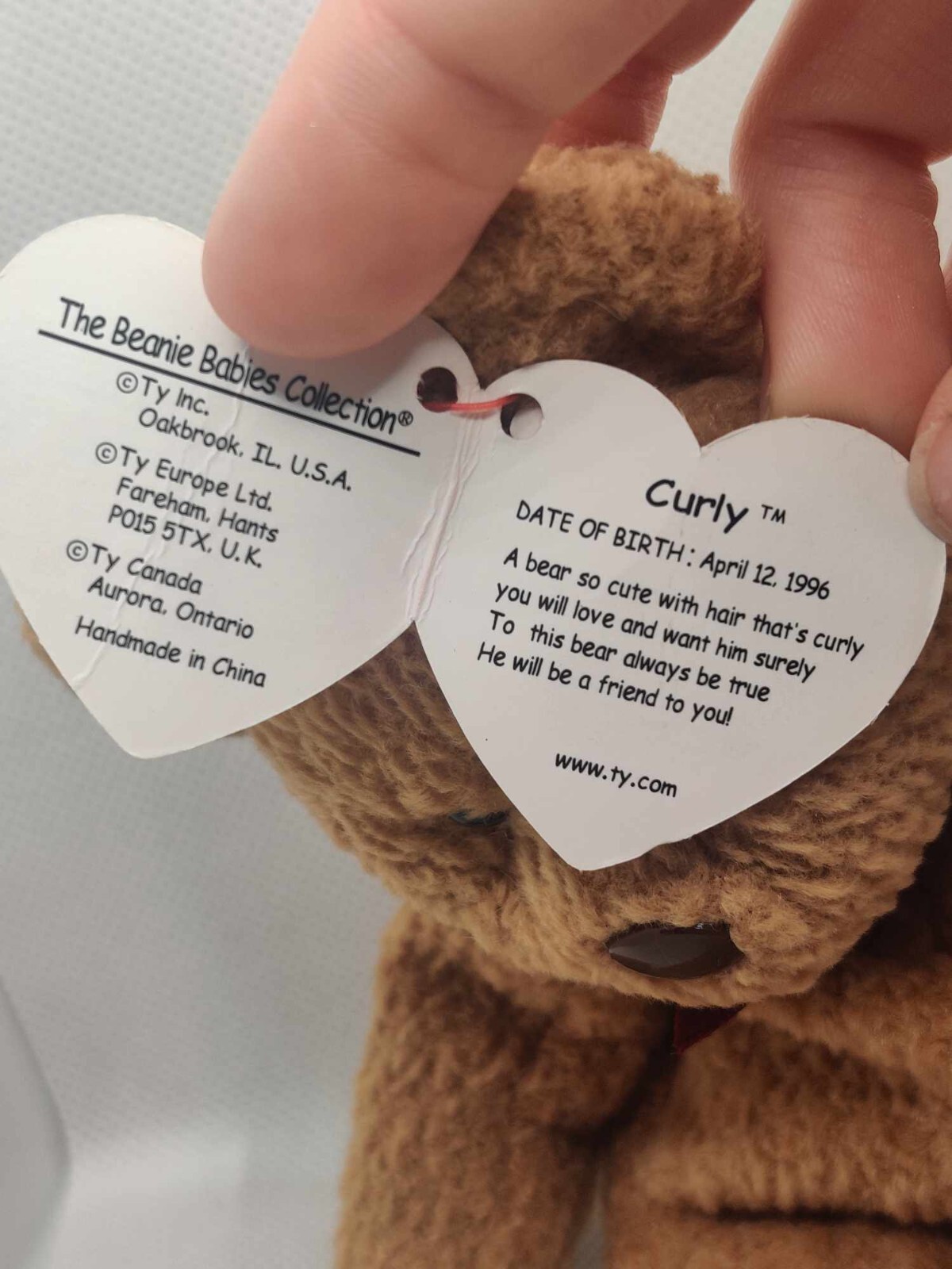 Curly Beanie Baby 1996 Rare & Retired - PVC Pellets Tag Errors | eBay