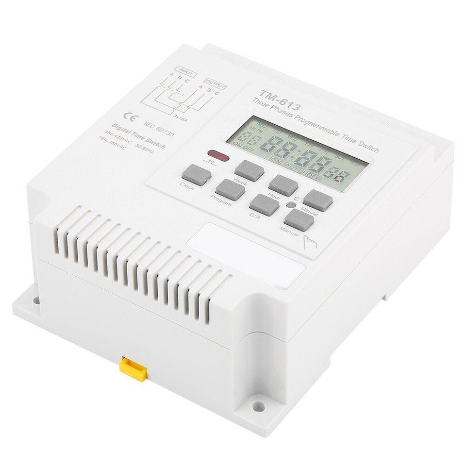TM-163 3-Phase 380V Digital Weekly Programmable Time Relay Mini Timer ...