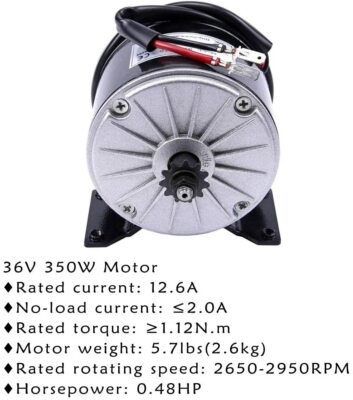 36v 350w Brush Motor For Electric Bicycle ATV Scooter Razor E300 MX350 ...