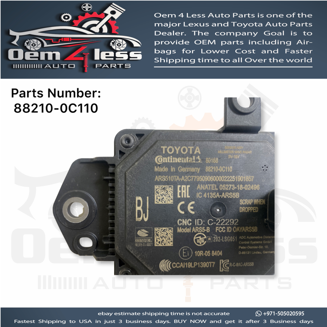 Toyota Tundra Cruise Control Distance Sensor Module 2022 OEM 88210 ...