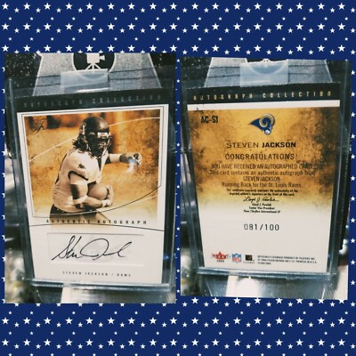 🏈2004 Flair Steven Jackson Autograph AUTO Collection Silver #81/100 ...