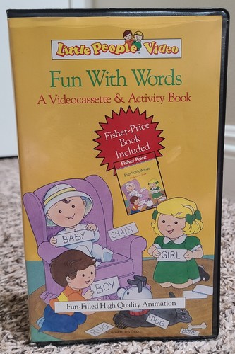 Little People Video Fun With Words VHS Vintage Activity Book Not ...