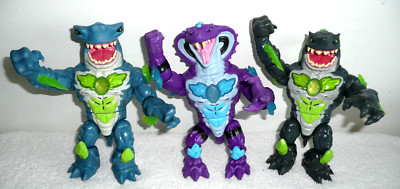 LOT 3 MR BEAST LAB STEALTH COBRA SNAKE-HAMMERHEAD SHARK-SHARK ACTION ...