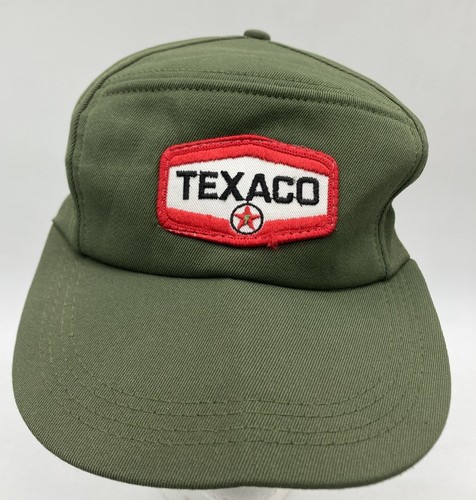 Vtg Unitog Texaco Patch Army Green SnapBack Baseball Cap Hat Size ...