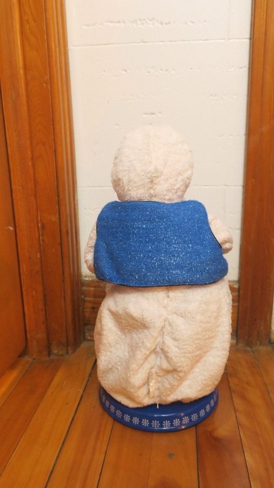 Gemmy Rare 2003 French Spinning Snowflake Swinging Snowman - Working ...
