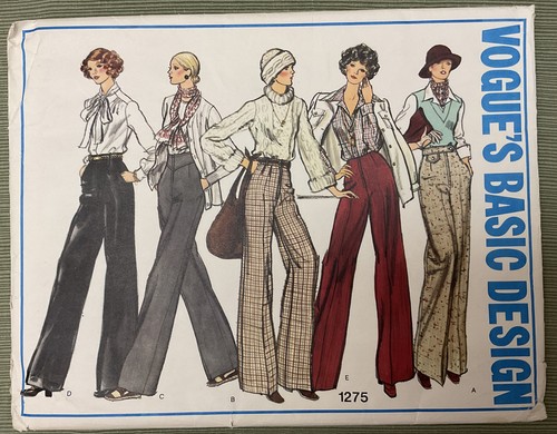 Vogue Basic Design 1275 Misses Fitted Pants Sewing Pattern Size 26.5 ...