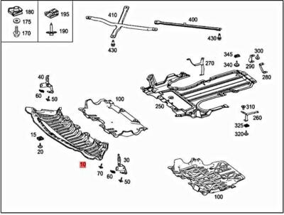 Genuine MERCEDES W205 C-CLASS W205 Cover engine comp. Lower 2055200200 ...