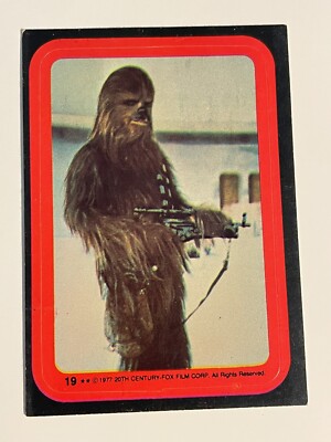 1977 Star Wars Sticker The Wookie Chewbacca Card #19 Chewy check back ...