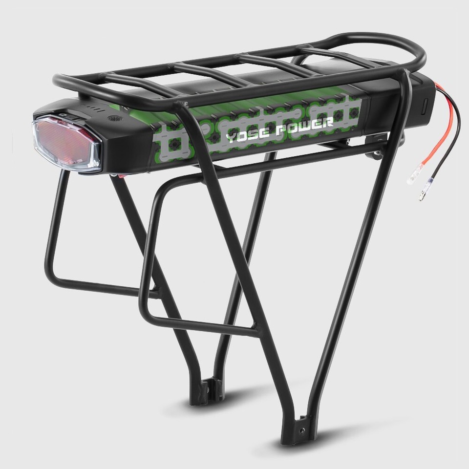 36V 13Ah Rear Rack Ebike Battery 250W 350W 500W 750W Bicycle Lithium ...