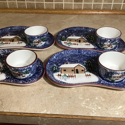 Set Of 4 -The Cook’s Bazaar Gourmet Christmas Holly Mountain Lodge ...