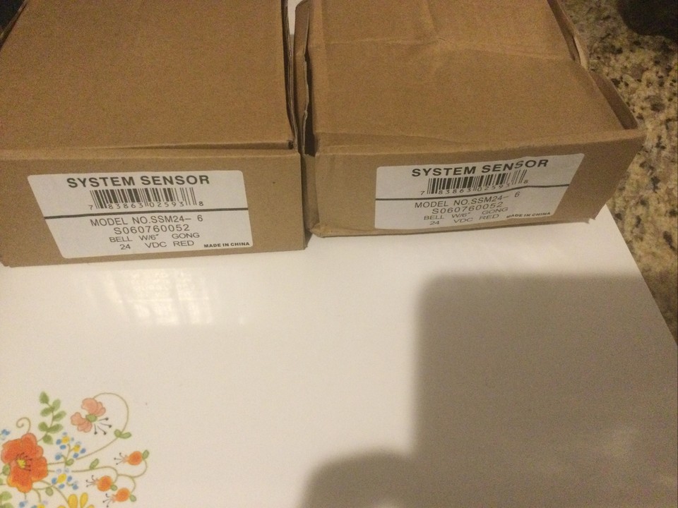 System Sensor SSM24-6 Fire Alarm Bell 24VDC 6" Diameter (2 ...