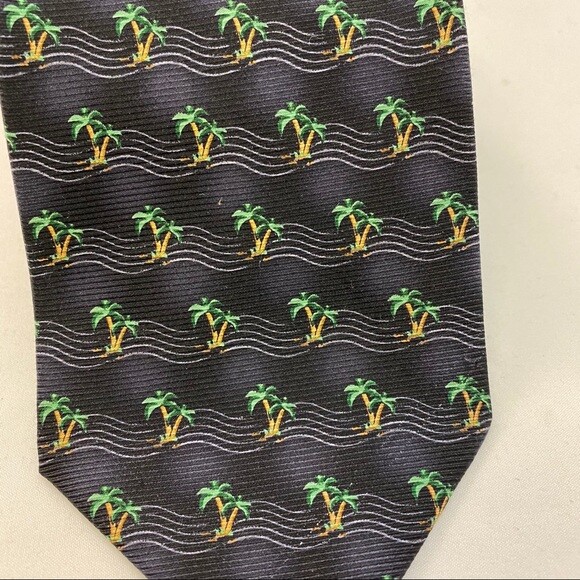 Tropicals By Tango Men's Silk Tie Beach Palm Trees Summer Waves | eBay