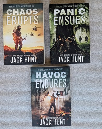 Complete Set (Lot of 3) Jack Hunt Outlaws of the Midwest Books Chaos ...