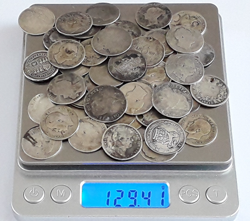 Scrap or Collect. Pre 1920 Silver Coins. Approx. x52 Coins. (129g). Lot ...