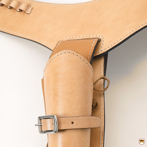 HILASON Western Right Hand Gun Holster Rig 44/45 Caliber Leather Cowboy ...
