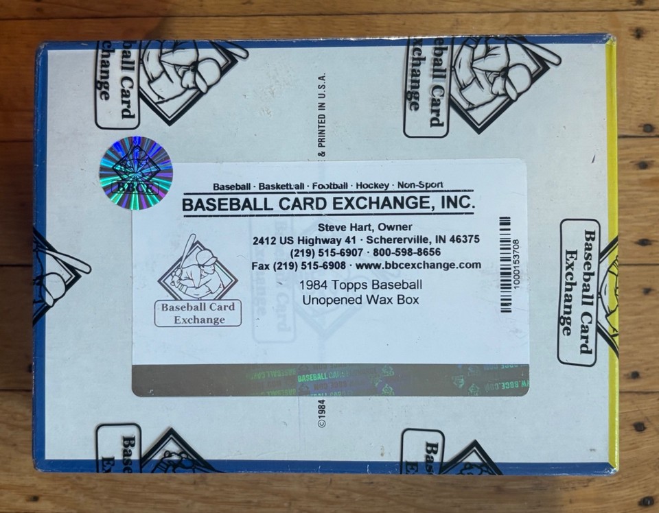 1984 Topps Unopened Baseball WAX box 36 Packs BBCE Factory Fresh MINT ...